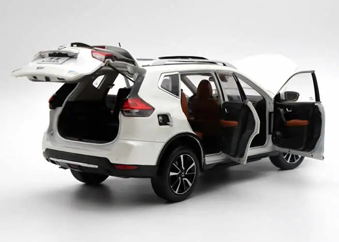 1:18 Diecast Model for Nissan X trail Rogue 2018 White SUV Alloy Toy ...