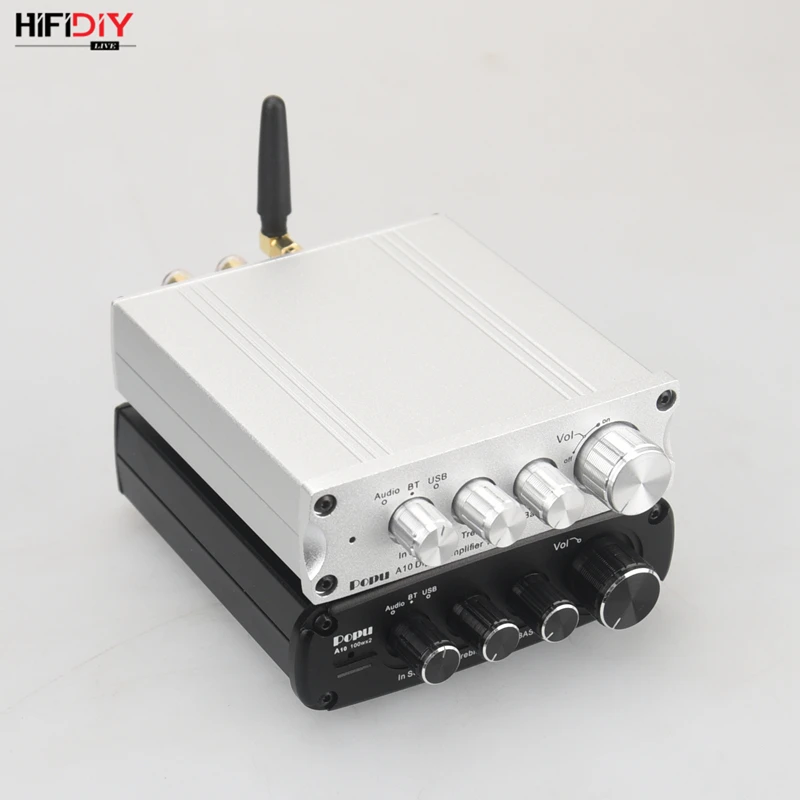 HIFIDIY LIVE A10 하이파이 2.0 풀 디지털 오디오 전력 증폭기, 100W 블루투스 5.0, 독립 디코드, USB ...
