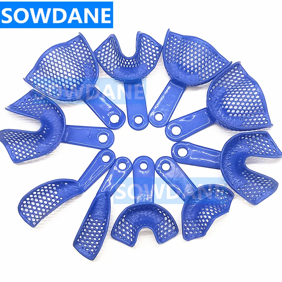 10pcs/Set Dental Plastic Steel Tray Teeth Trays Dental Impression Trays ...