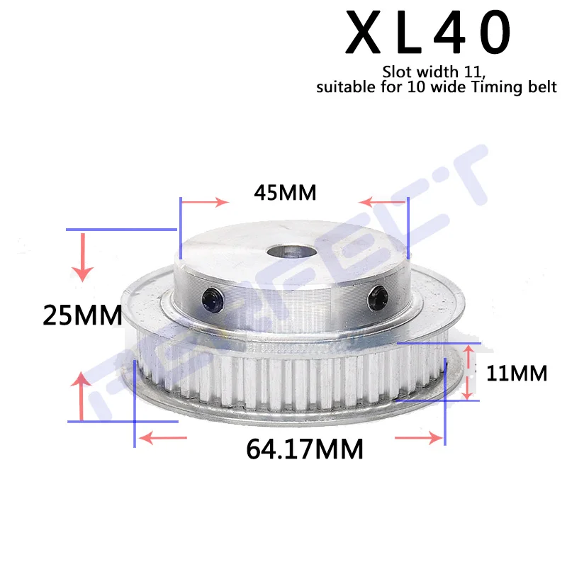 Xl40 40 Tooth Timing Pulley Aluminum 3d Printer Parts 40xl 40teeth Bore ...