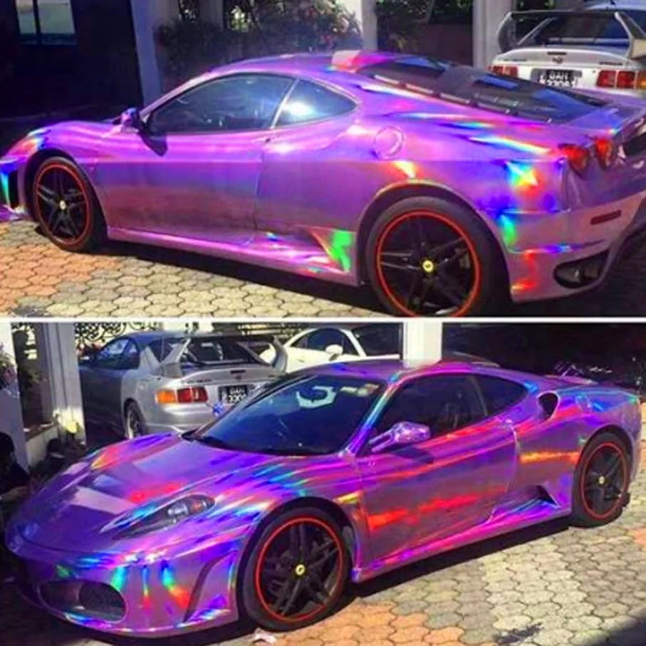 Pink Holographic Car Wrap