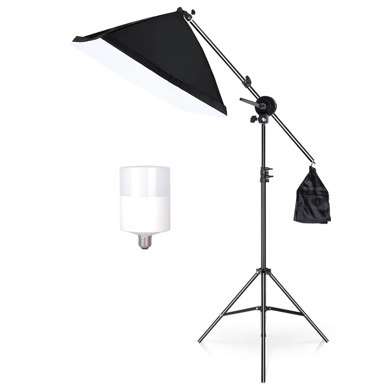 15W-LED-Continuous-Lighting-Studio-Kit-Boom-Arm-50x70CM-Softbox-for ...