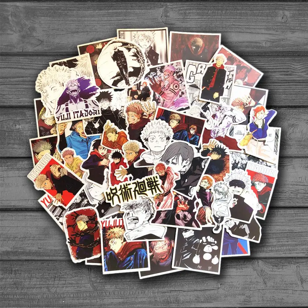 50PCS Manga Jujutsu Kaisen Anime Stickers Laptop Guitar Luggage ...