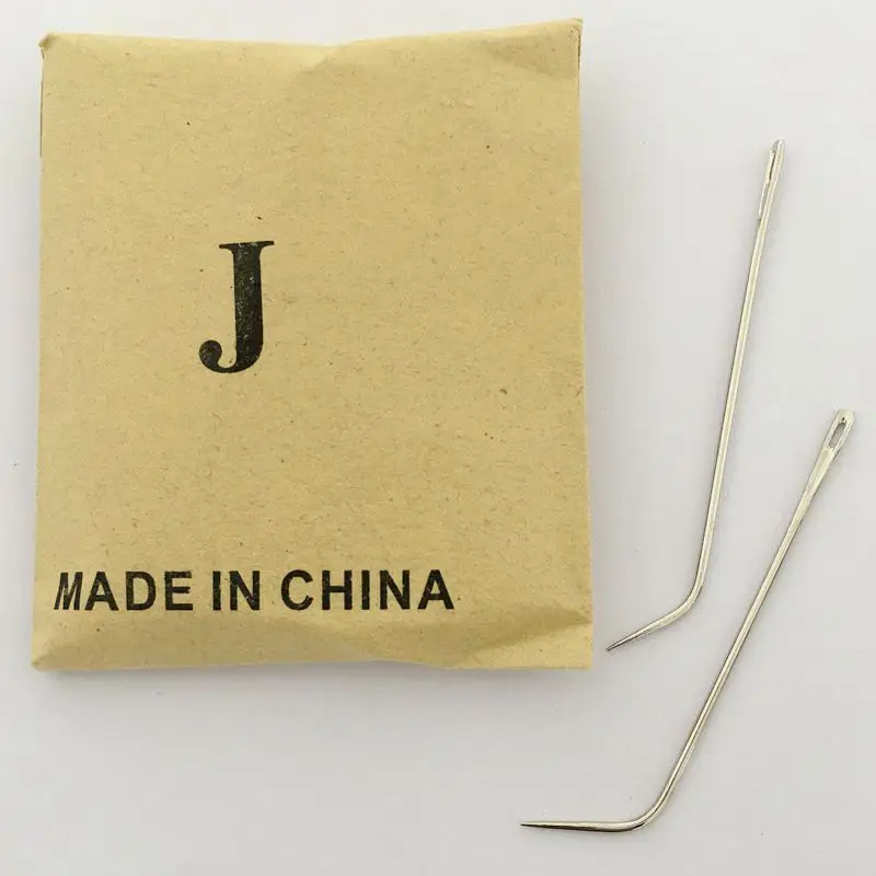 12 pcs Long J TYPE Curved Needles Hair Weaving Thread Sewing Needles ...