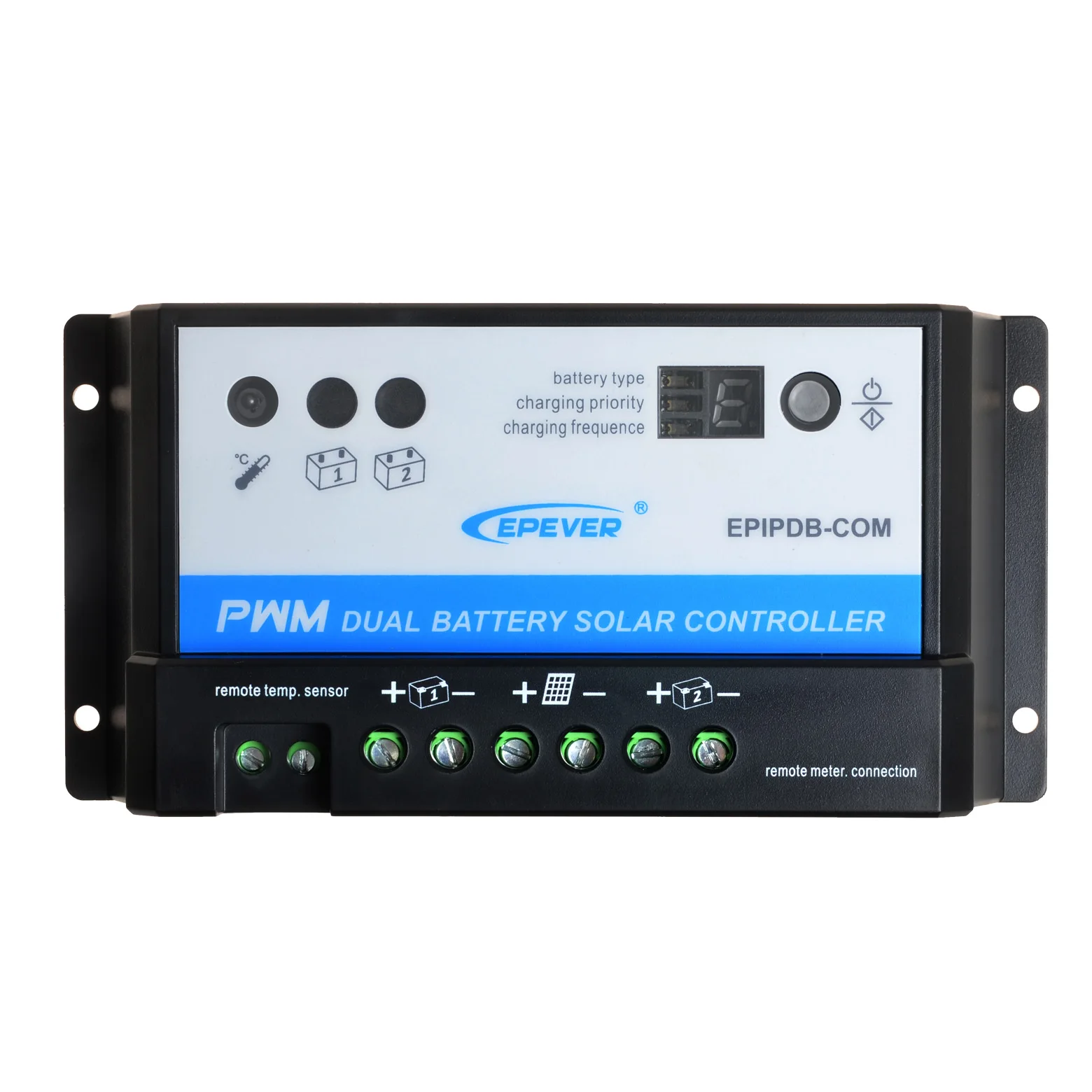 Epever 10A 20A PWM Duo Battery Solar Charge Controller 12V/24V Dual ...