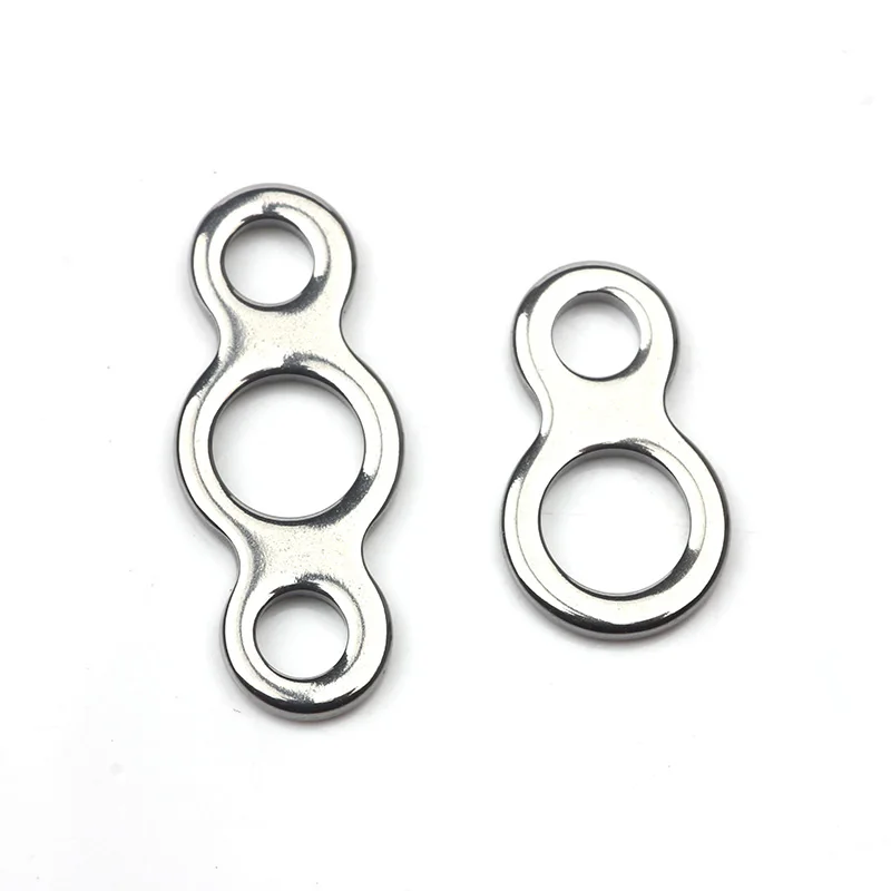 Rompin 10pcs fishing gourd chain solid ring Seamless Stainless Steel 8 ...