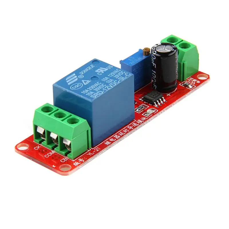 NE555 Timer Switch Adjustable Module Time Delay Relay Module DC 5V ...