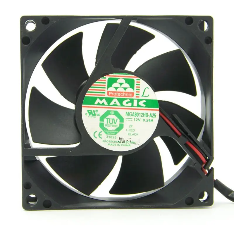 original MGA8012HB-A25 12V 0.24A 8cm double ball chassis computer power ...