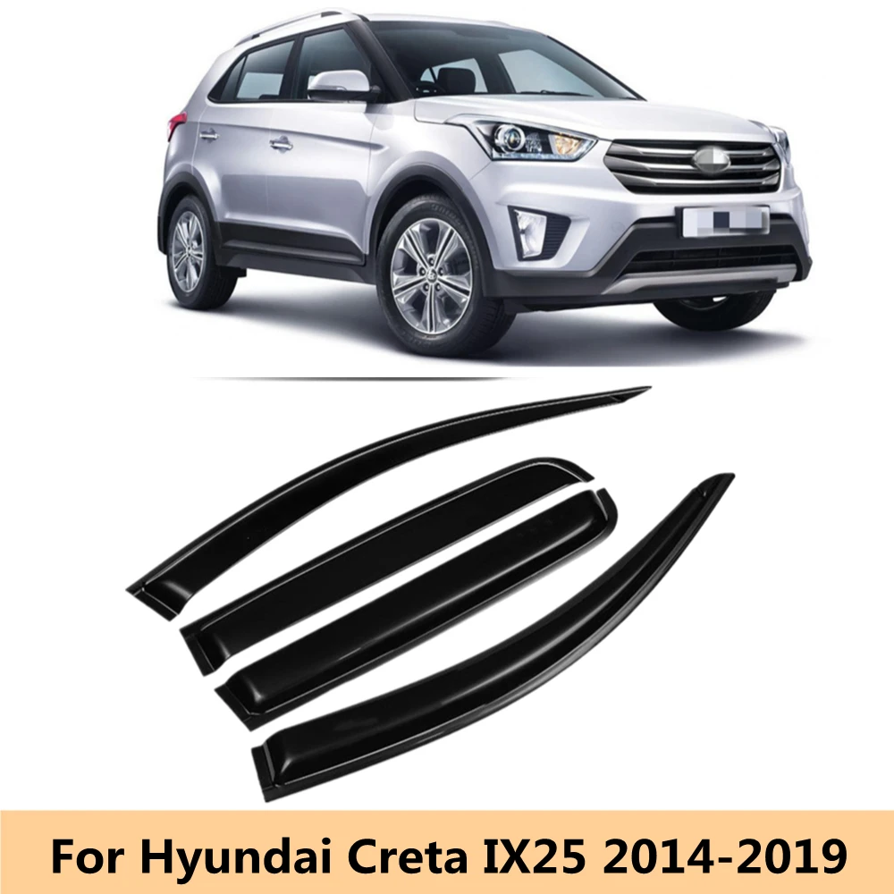 Car-Side-Window-Visor-Deflector-Vent-Awnings-Shelters-Rain-Guard-Cover ...