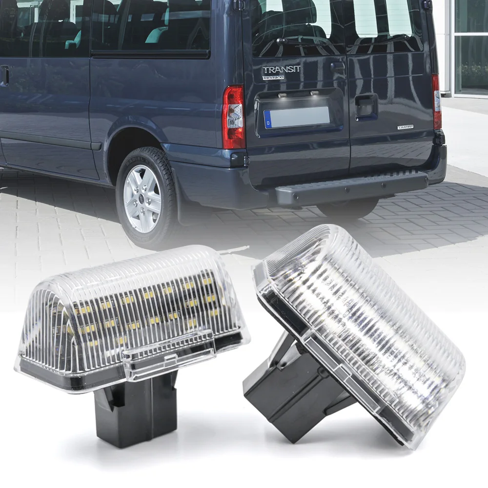 2Pc-LED-License-Number-Plate-Light-For-Ford-Transit-MK4-MK5-MK6-MK7 ...