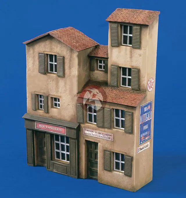 Scene-model-Resin-European-house-of-World-War-II-including-doors-and ...