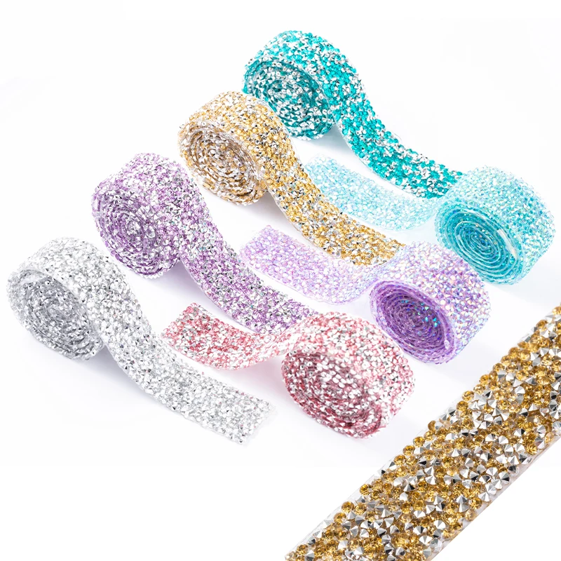 Crystal Rhinestone Ribbon/ Diamond Sparkling Bling Ribbons Roll Banding ...