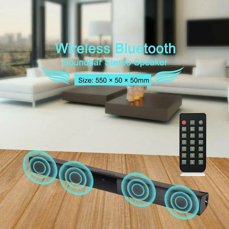 Barra de sonido inalámbrica con Bluetooth, sistema de altavoces para TV ...