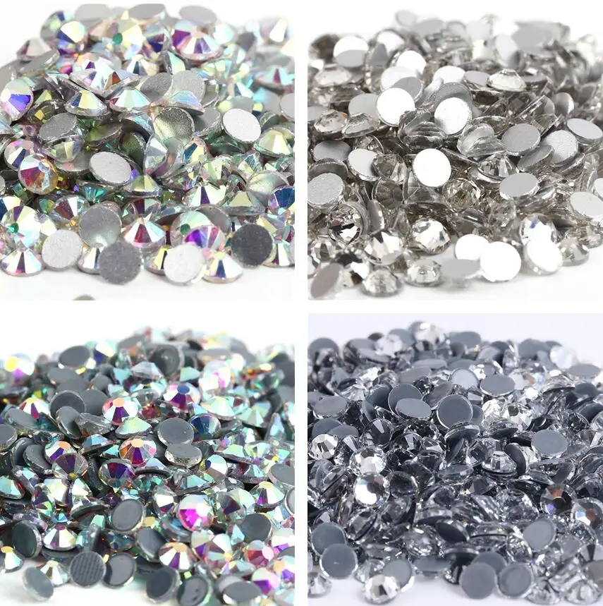 SS3-SS40-1-3mm-8-4mm-AAA-rhinestone-crystal-AB-clear-Non-Hotfix ...