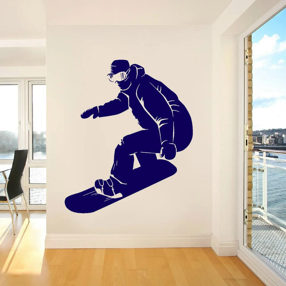 Snowboard Wall Sticker Sport Winter Snow Window Vinyl Decal Home ...
