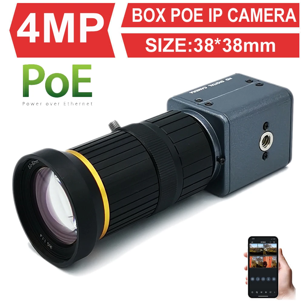 Poe Ip Câmera Com Áudio Hd 3mp 5-50 4mp Mm 2.8-12mm Varifocal Zoom Cs ...