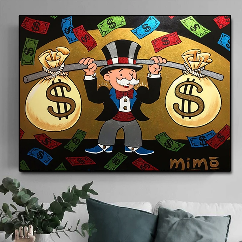 Monopoly Man Throwing Money
