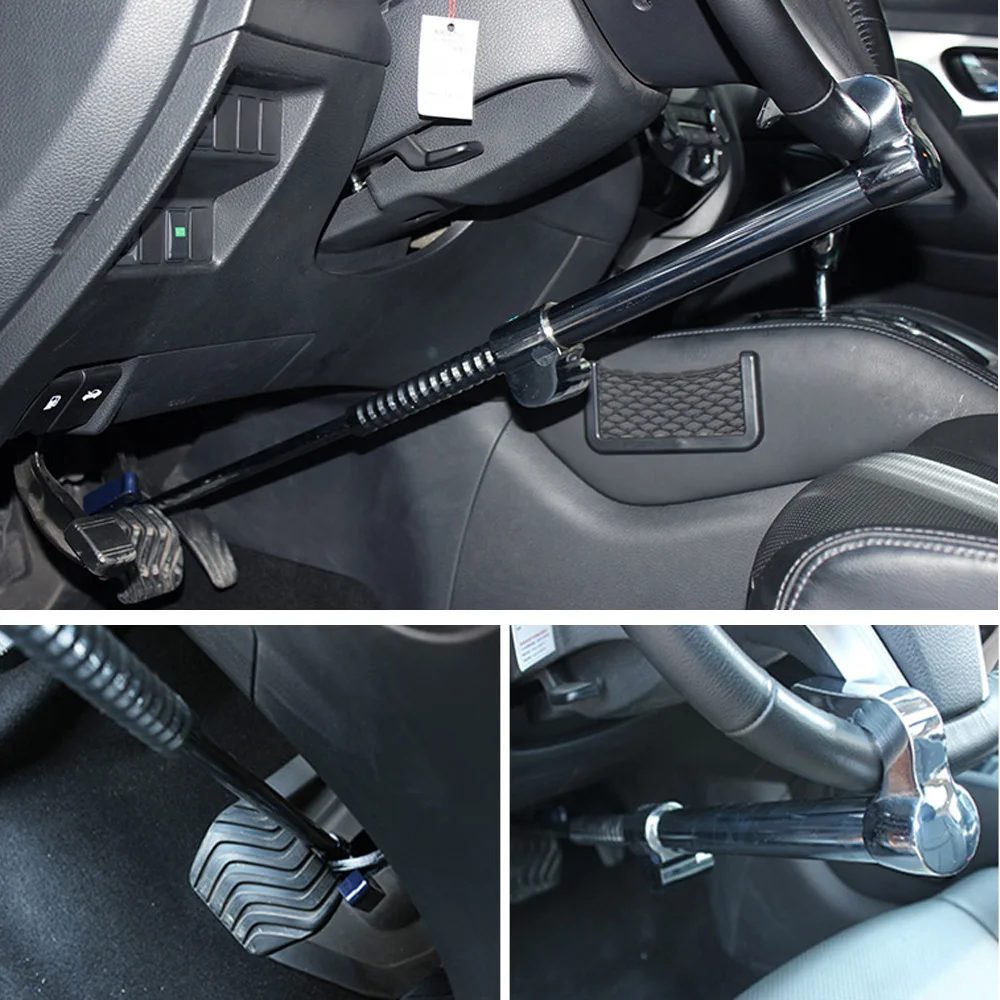 Double Protection High Security Stainless Steel Car Van Steering Wheel ...