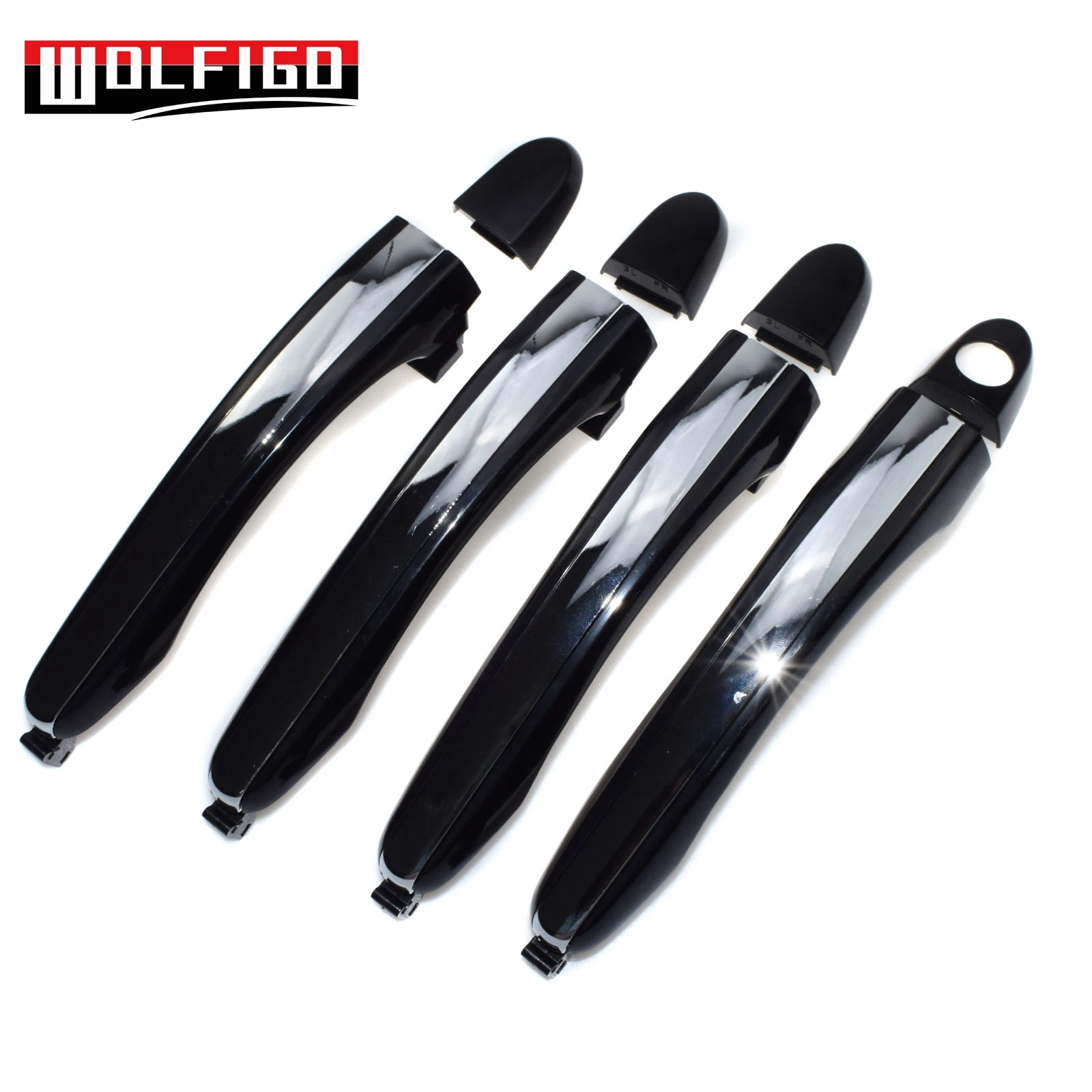 WOLFIGO manijas de puerta Exterior, accesorio de color cromo y negro ...