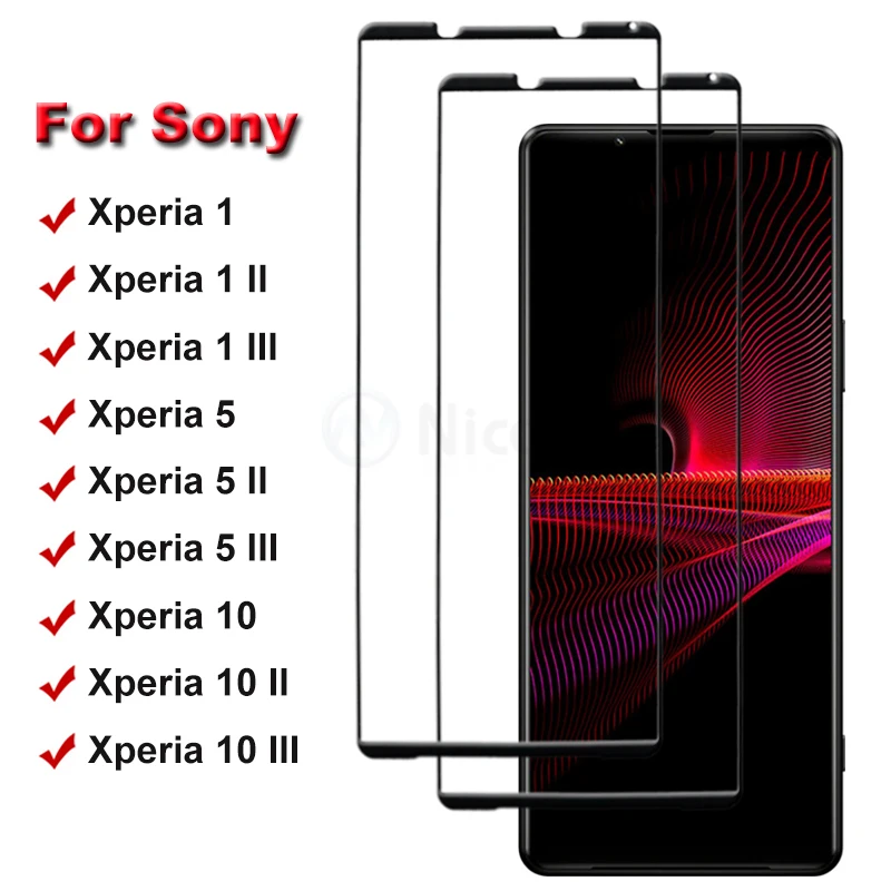 2Pcs-Screen-Protector-for-Sony-Xperia-1-II-III-Premium-Tempered-Glass ...