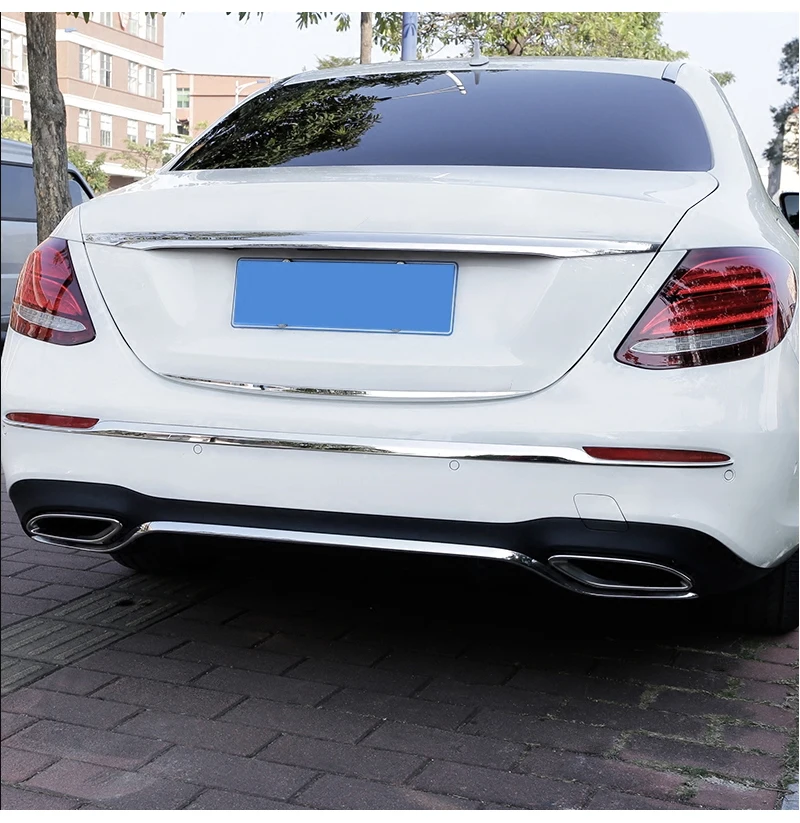 Car Styling For Mercedes Benz E Class W213 E200 Exterior Rear Door Trunk Bumper Plate Protector ...