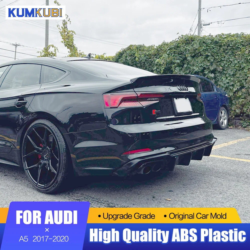 For-AUDI-A5-S5-Spoiler-2017-2020-ABS-Plastic-Primer-Trunk-Wing-Rear ...