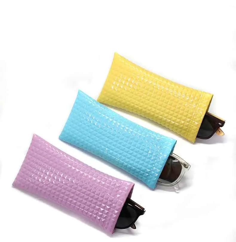 1 шт. Новинка, простые чехлы для очков из искусственной кожи, чехлы для ...