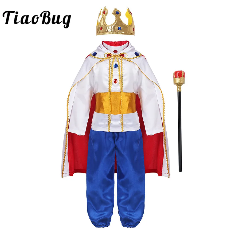 Prince Cloak Crown Cosplay Costume For Kids - AllCosplay.com