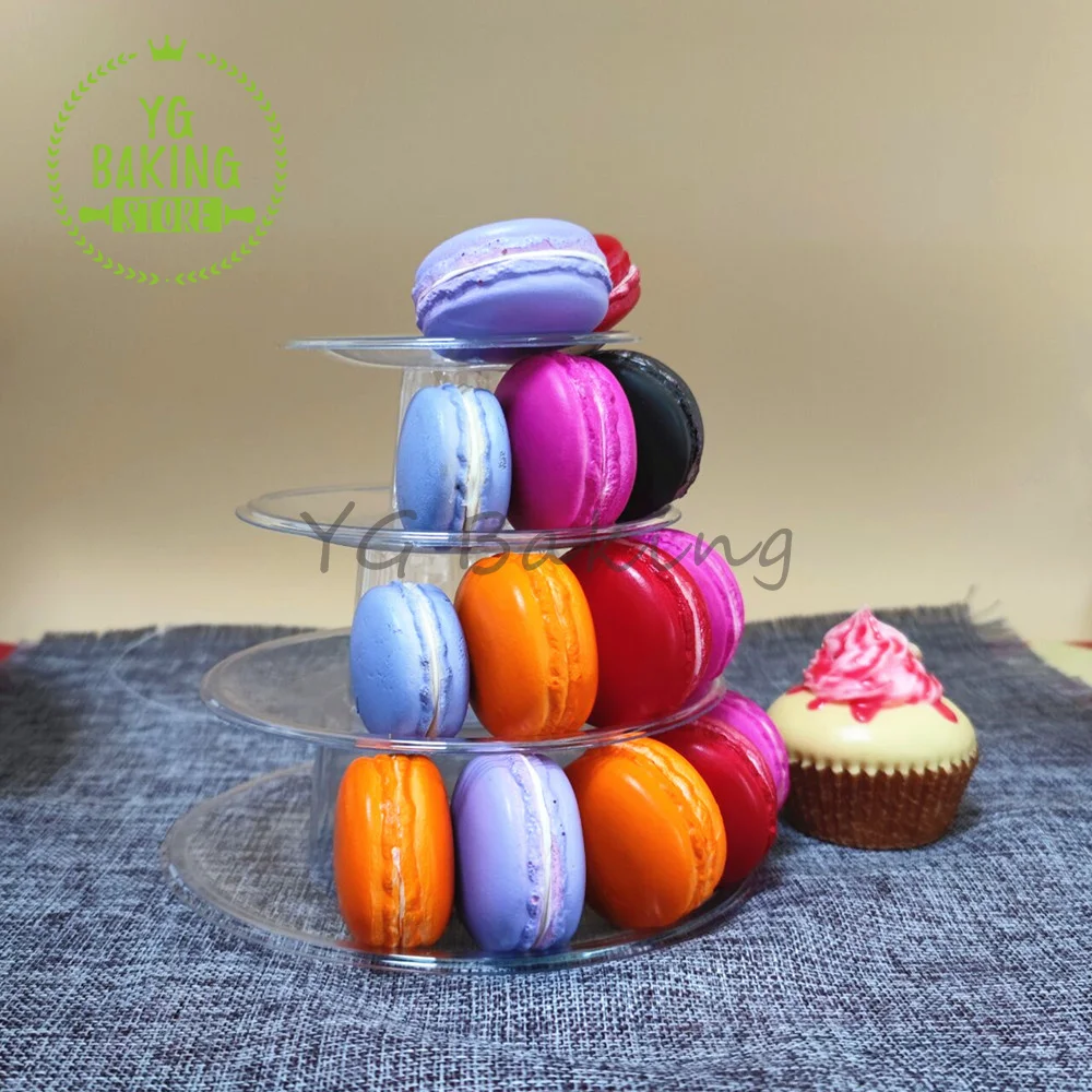 4 Layer Macarons Display Tower Wedding Fondant Cake Decorating Tools ...