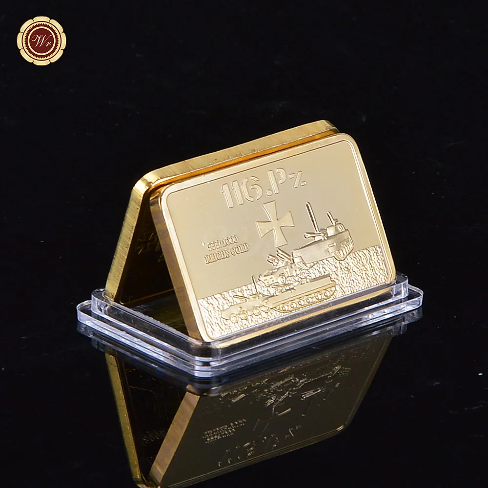 116pz Division Gold Plated Ww2 Gold Bar 1 Troy Oz 999/1000 Gold Bars ...