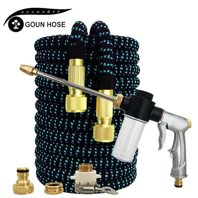 Garden Hose Set With Expandable Water Injector Magic Garden Hose ...