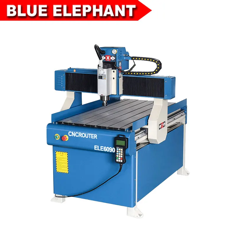 2019 Blue Elephant 3 Axis 6090 Cnc Router Wood Carving Machine with Air ...