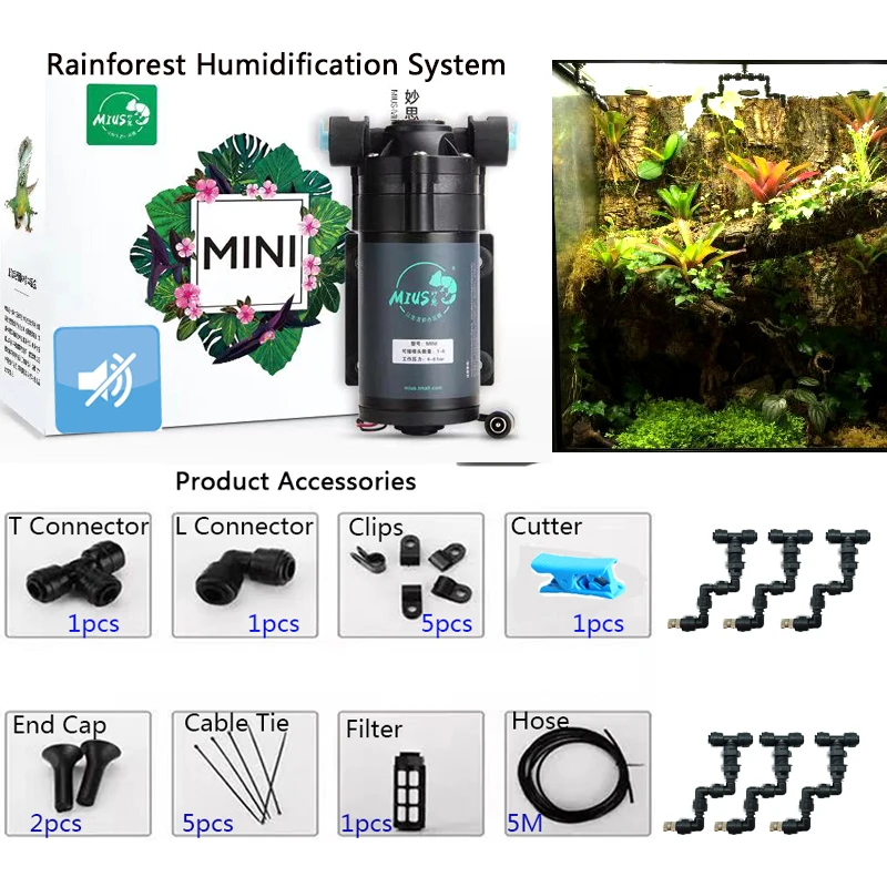 Reptiles Fogger Mist System Sprinkler 360 Rainforest Adjustable ...