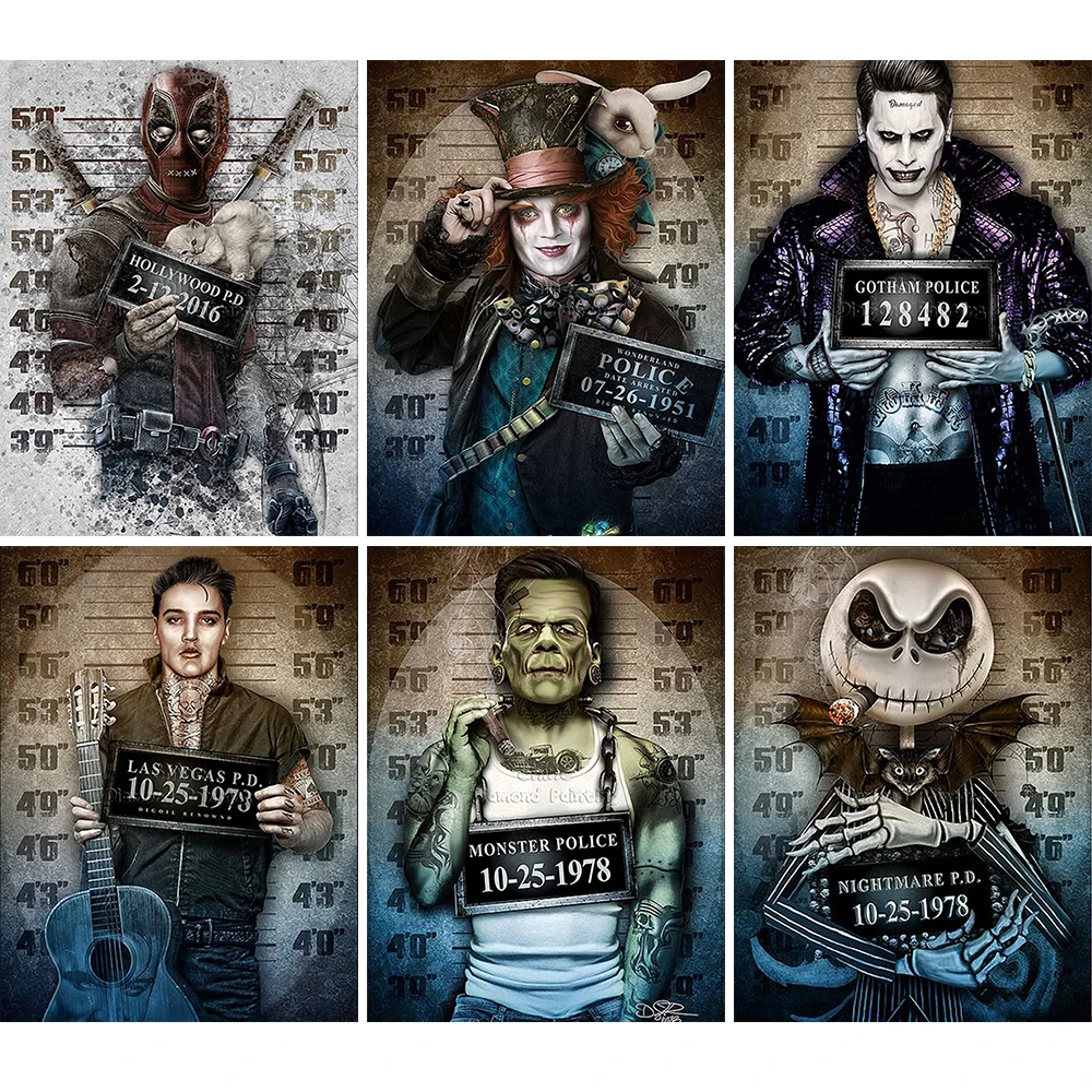 5D-DIY-Diamond-Painting-Horror-Movie-Marvel-Criminal-Photos-Full-Square ...
