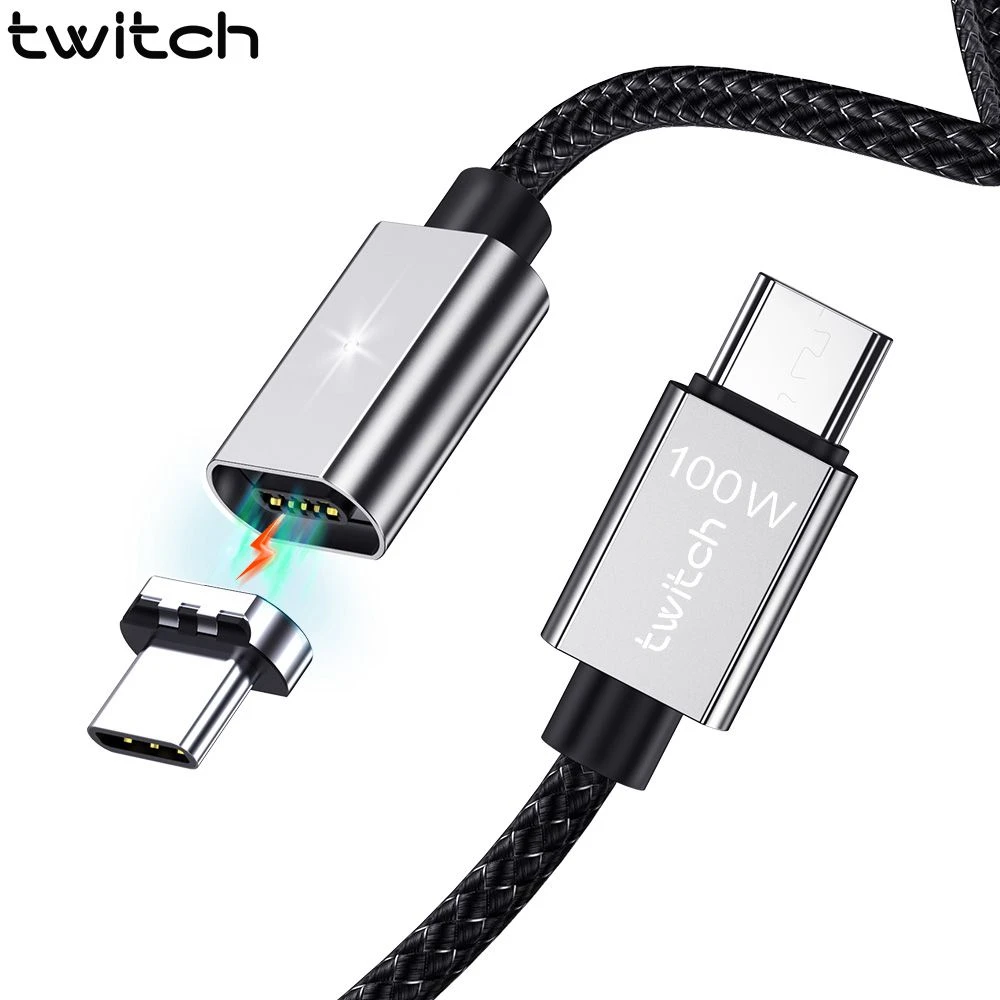 Twitch Magnetic USB C to USB Type C Cable for Xiaomi Redmi Note 8 Quick ...