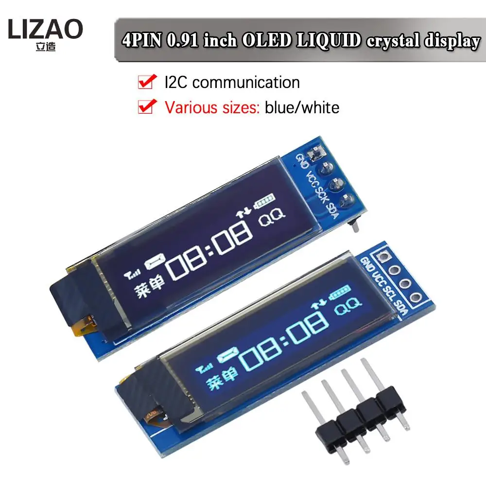 LIZAO-0-91-inch-OLED-module-0-91-Blue-White-OLED-128X32-OLED-LCD-LED ...