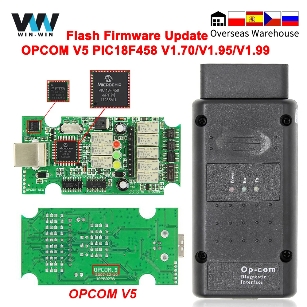 OPCOM V5 Für Opel OP COM 1,70 flash firmware update Auto Diagnose für ...