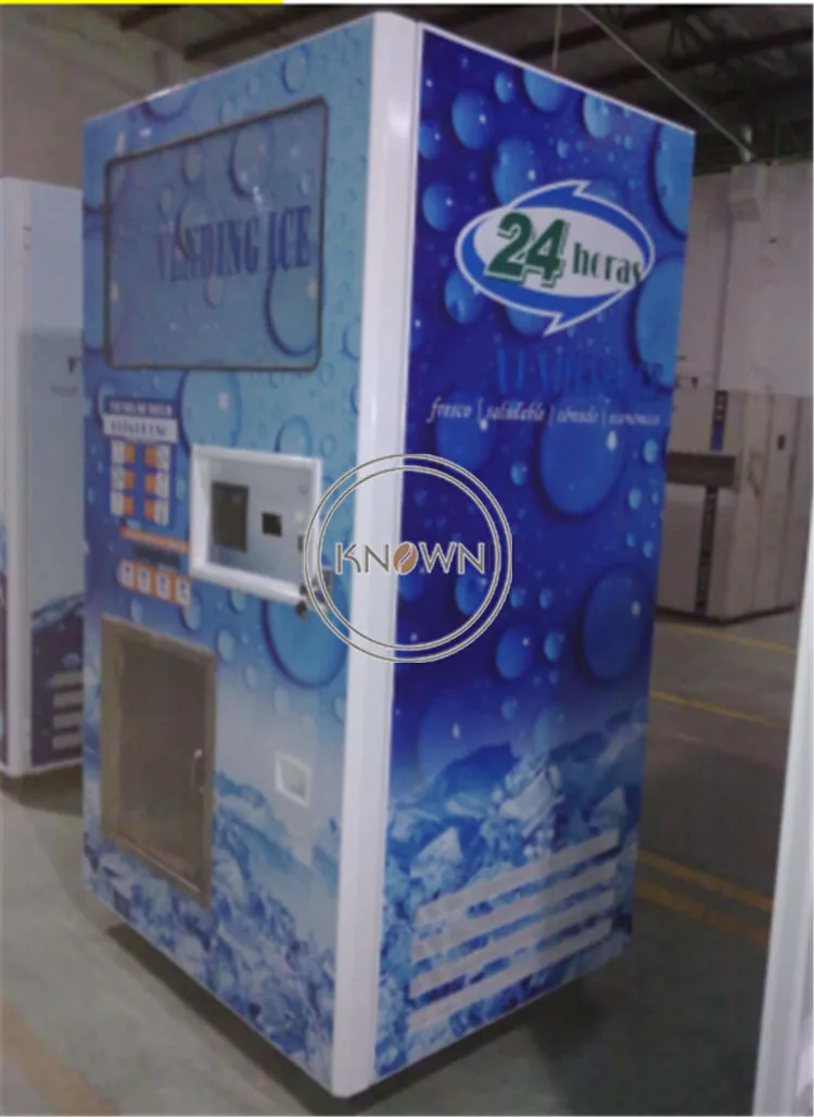 Automatic 140/280/450kg/day ice cube vending machine IC Card/Bill/Coin ...
