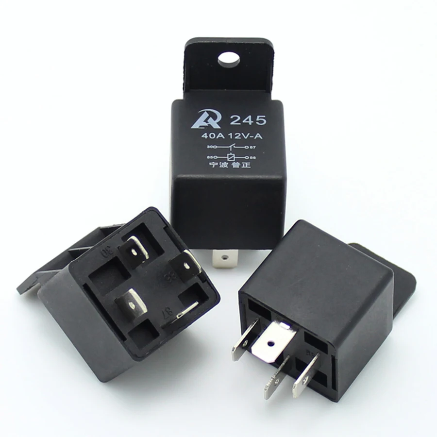 5 pces 12v 40a 4pin carro/relé automotivo, relé modificado de alta ...
