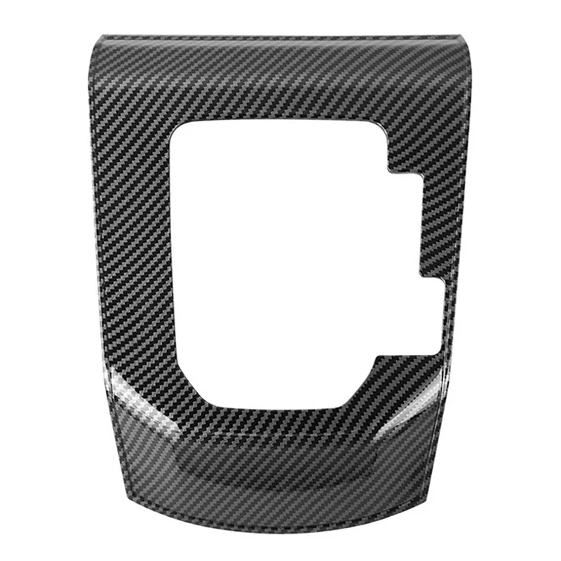 Carbon Fiber ABS Car Central Gear Shift Knob Panel Frame Cover Trim for ...