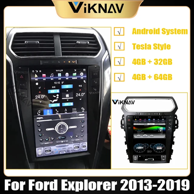 vertical screen Tesla style car multimedia player for Ford Explorer ...