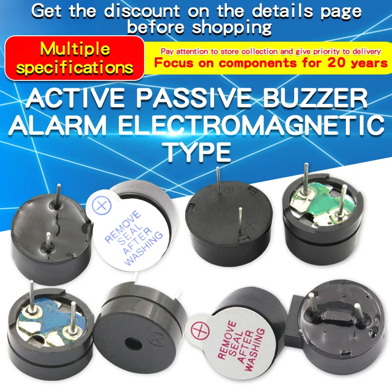 10PCS 3V 5V Active/Passive Buzzer Alarm Universal Buzzer SOT Plastic ...