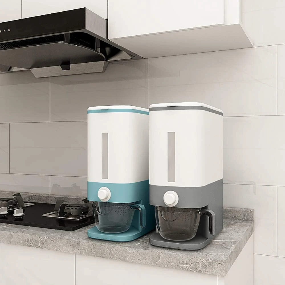 Automatic Plastic Cereal Dispenser Food Rice Storage Box - Gifts for idea