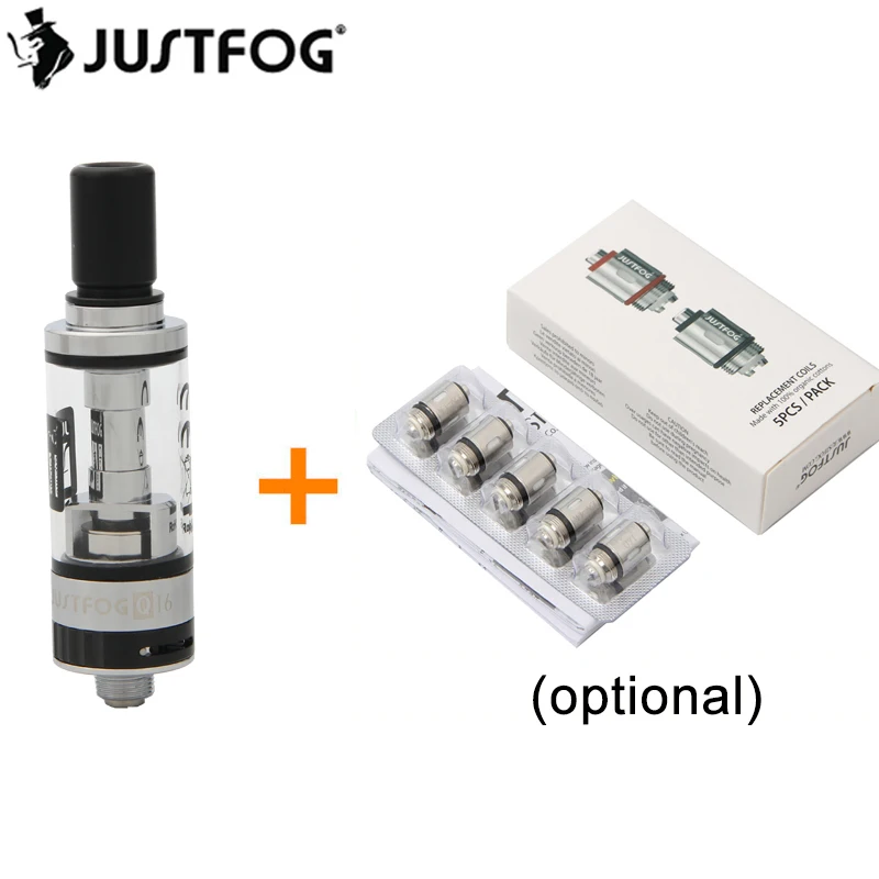 Justfog-tanque Clearomizer Q16 Original, atomizador de cigarrillo electrónico con 5 piezas ...