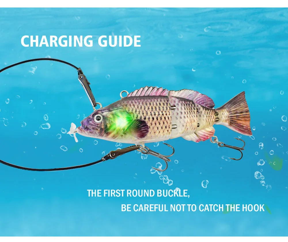 10cm New Small Robotic Swimming Lures Fishing Auto Electric Lure Bait ...