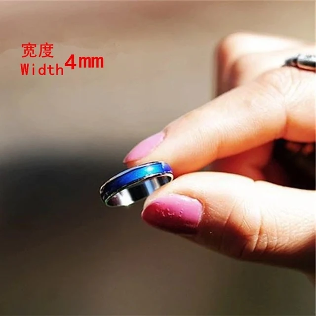 Changing Color Rings Stainless Ring Mood Emotion Feeling Temperature ...