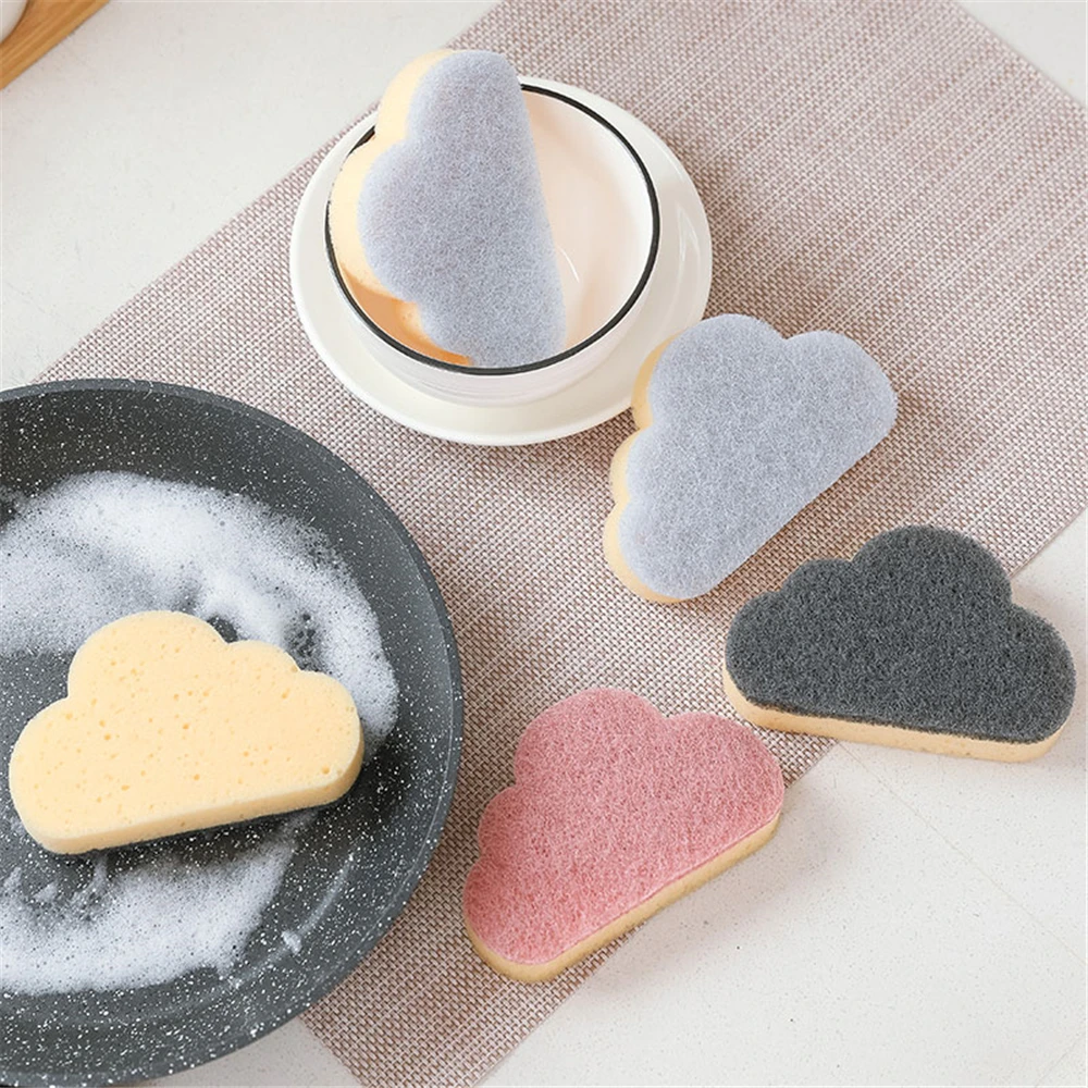 4PCS-Creative-Multi-functional-Cloud-Sponge-Kitchen-Washing-Cloth-Car ...