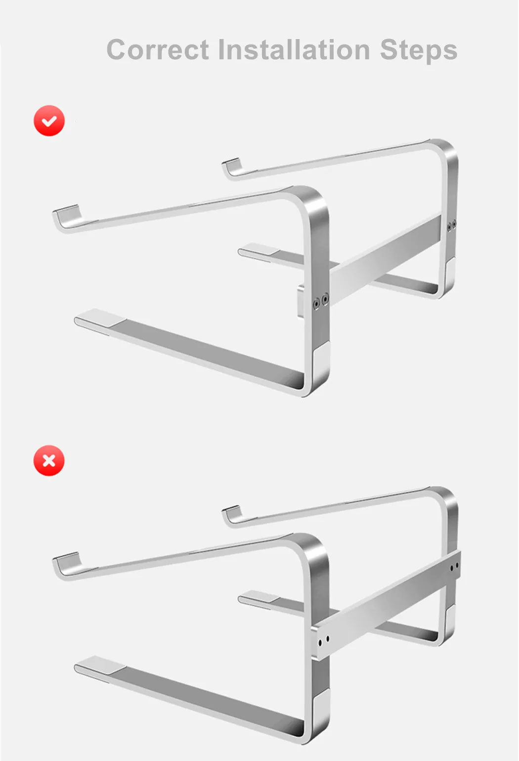 Mèche - Support ergonomique en aluminium pour ordinateur portable, pour ...
