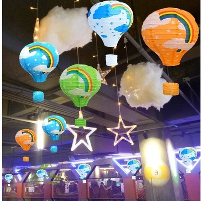 Globo de aire caliente de 25cm 40cm para niños, linterna de papel ...