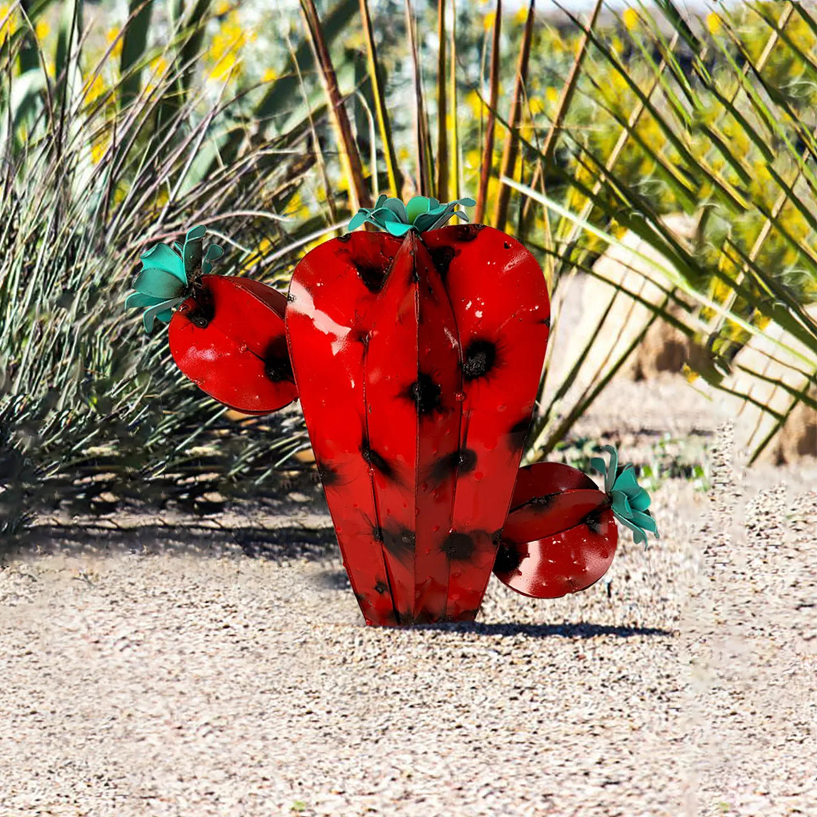 Outdoor Metal Cactus Sculptures